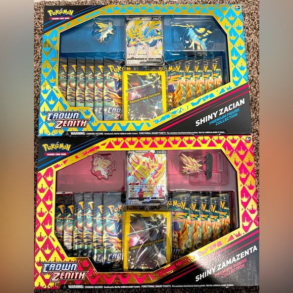Pokemon | Toys | Pokmon Crown Zenith Shiny Zacian Zamazenta Premium ...